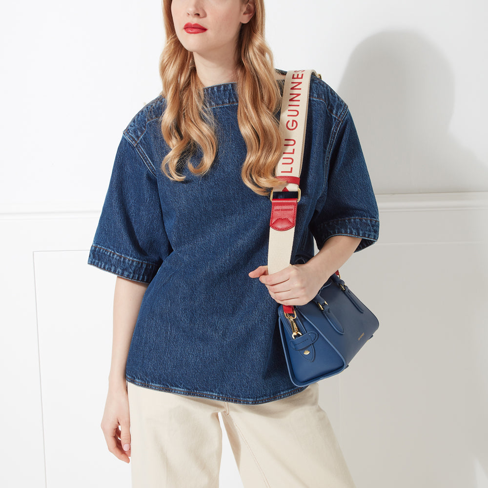 Lulu Red Interchangeable Woven Bag Strap | Lulu Guinness