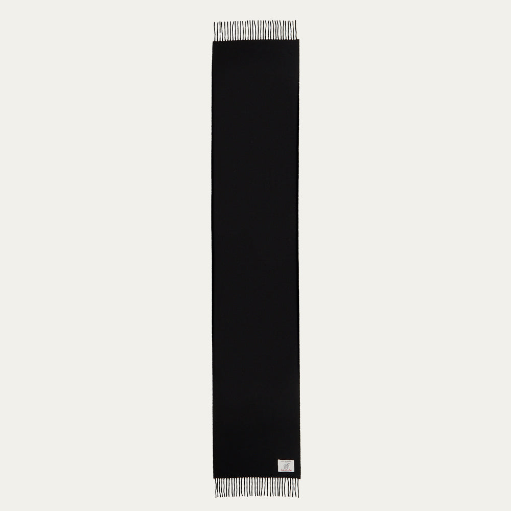 Black Large Wool Scarf | Lulu Guinness