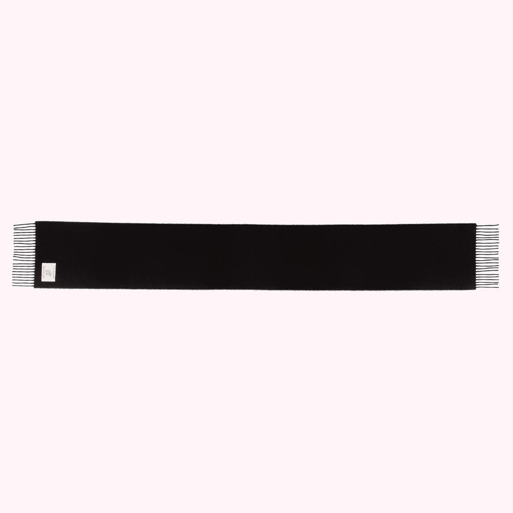 Black Small Wool Scarf | Lulu Guinness
