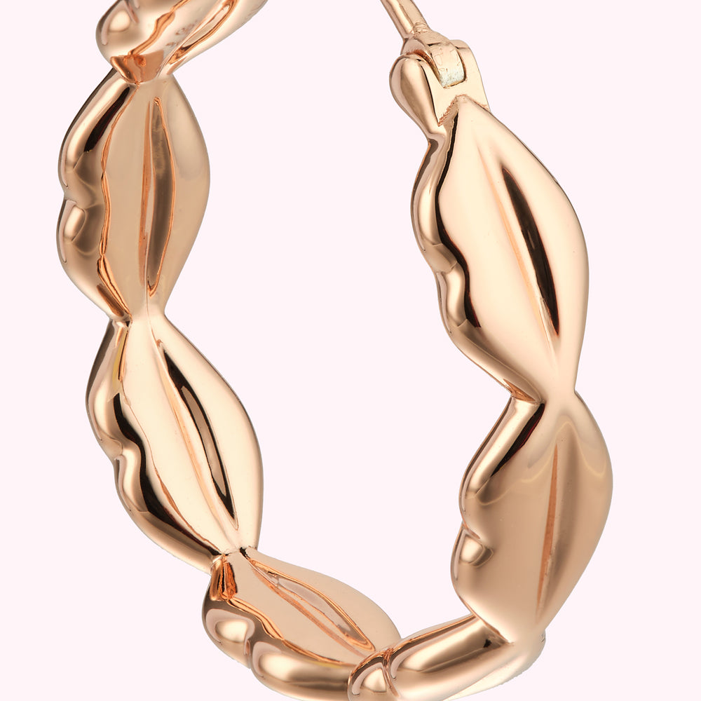 Rose Gold Luna Lip Hoop Earrings | Lulu Guinness
