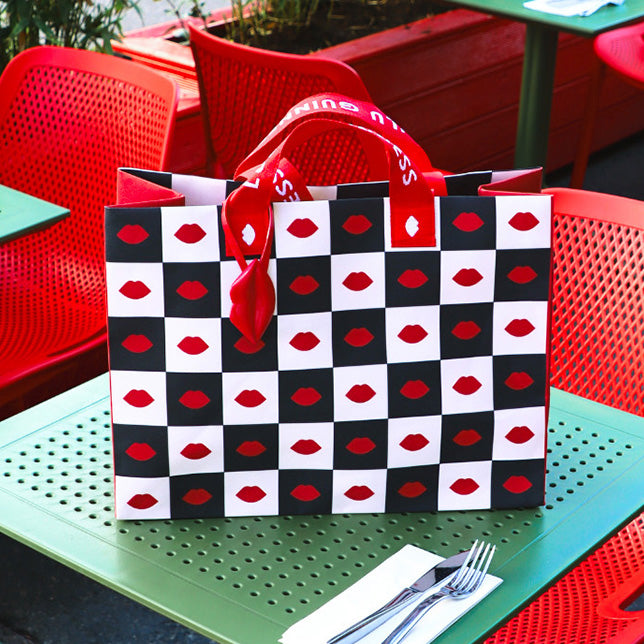 Silver Lucia Lip Drop Earrings | Lulu Guinness