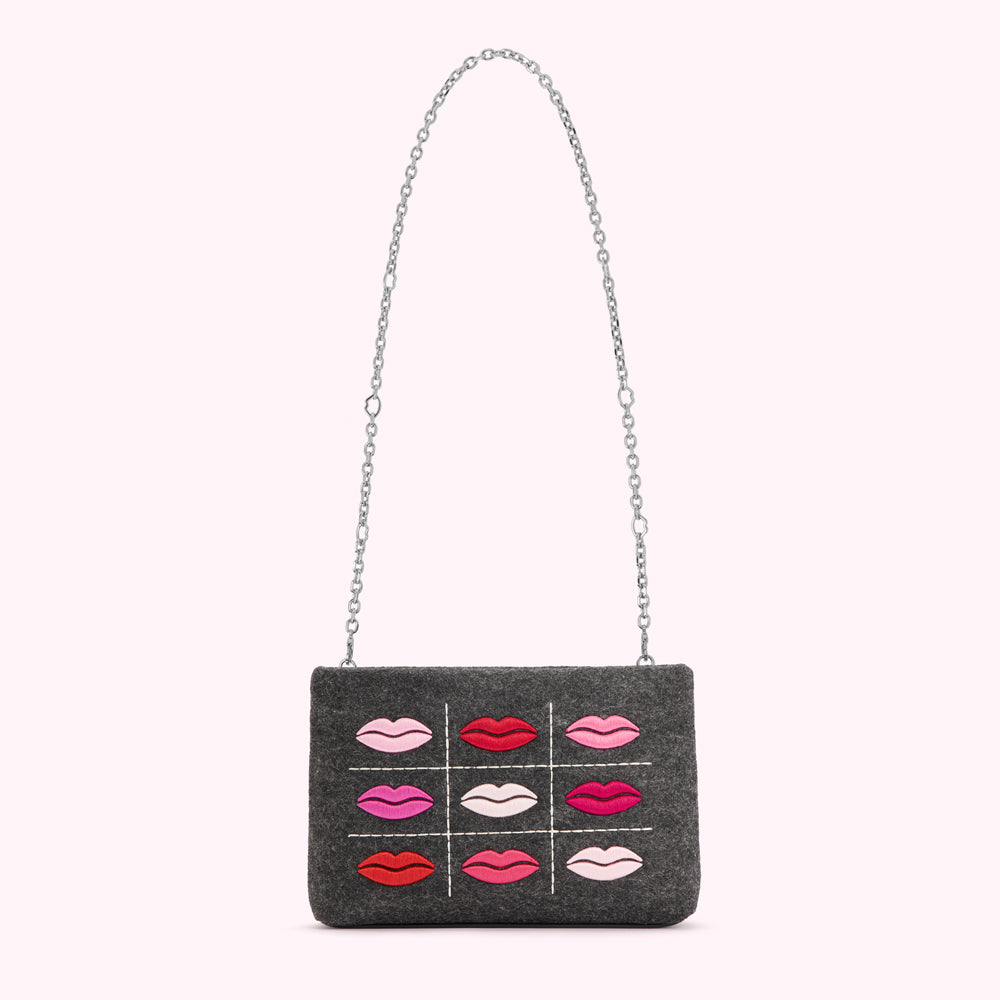 Grey Lips Monty Crossbody Bag | Lulu Guinness
