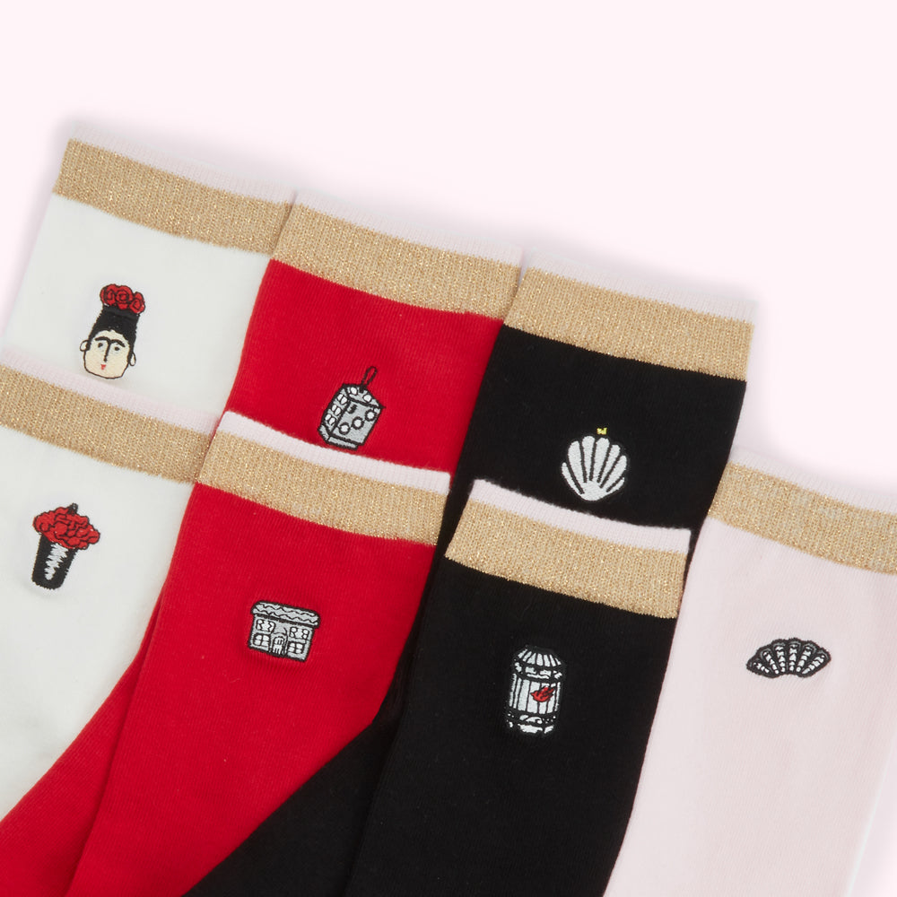 Multi Collectible 7 Days Of Socks | Lulu Guinness