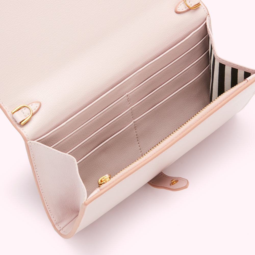 Blush Juniper Chain Wallet | Designer Accessories