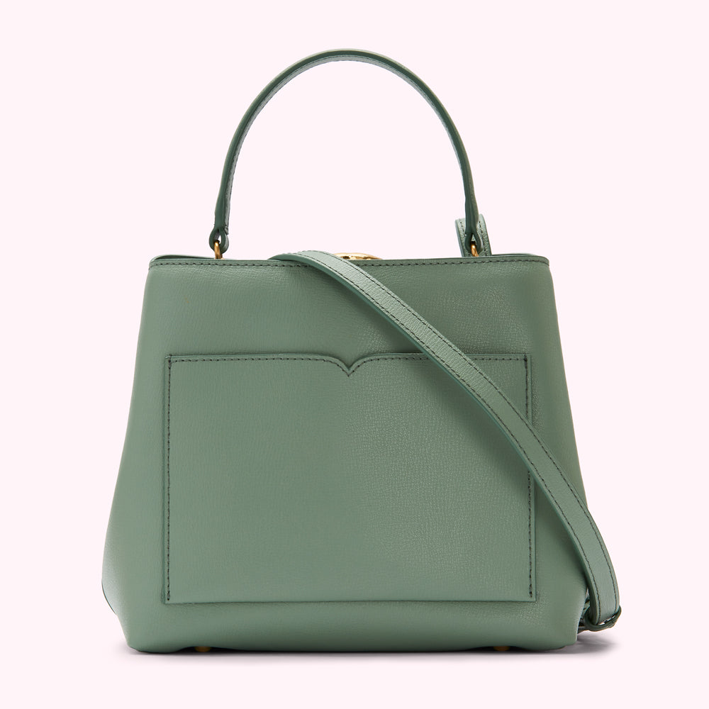 Sage Medium Leather Ruby Handbag | Lulu Guinness