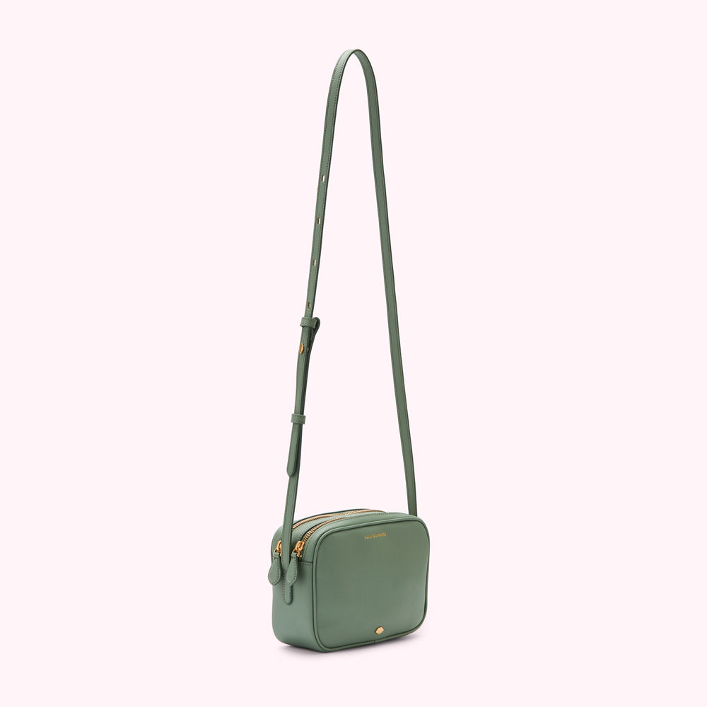 Sage Leather Cole Crossbody Bag | Lulu Guinness